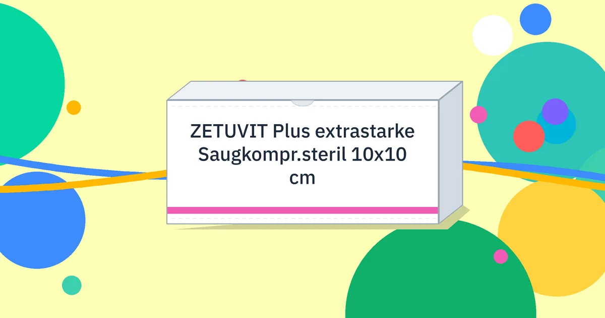Symbolbild: Packung mit der Aufschrift ZETUVIT Plus extrastarke Saugkompr.steril 10x10 cm (PZN 19767572) – Verfügbarkeit und Bezug in Apotheken in Frankfurt am Main