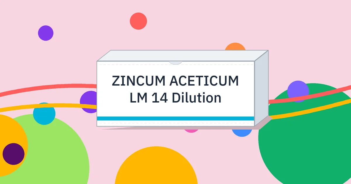 Symbolbild: Packung mit der Aufschrift ZINCUM ACETICUM LM 14 Dilution (PZN 13289634) – Verfügbarkeit und Bezug in Apotheken in Frankfurt am Main