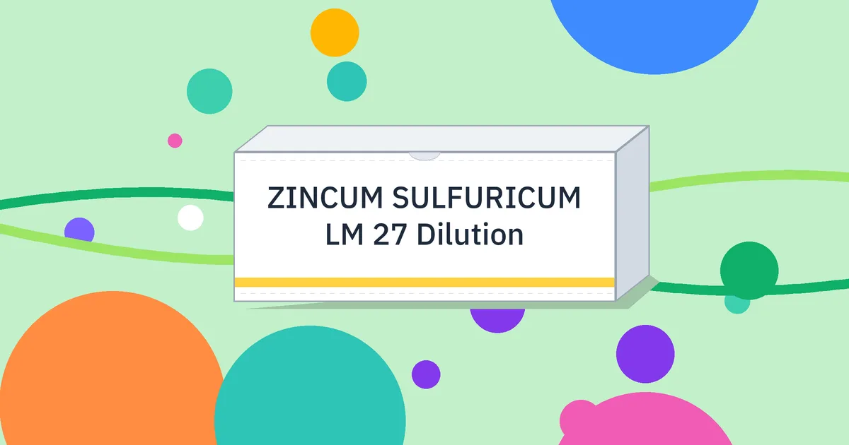 Symbolbild: Packung mit der Aufschrift ZINCUM SULFURICUM LM 27 Dilution (PZN 13300382) – Verfügbarkeit und Bezug in Apotheken in Frankfurt am Main