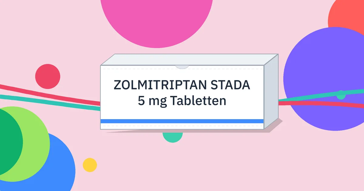 Symbolbild: Packung mit der Aufschrift ZOLMITRIPTAN STADA 5 mg Tabletten (PZN 09389620) – Verfügbarkeit und Bezug in Apotheken in Frankfurt am Main