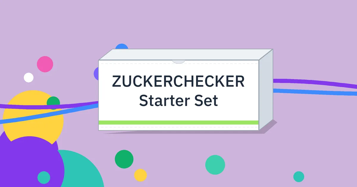 Symbolbild: Packung mit der Aufschrift ZUCKERCHECKER Starter Set (PZN 09278406) – Verfügbarkeit und Bezug in Apotheken in Frankfurt am Main