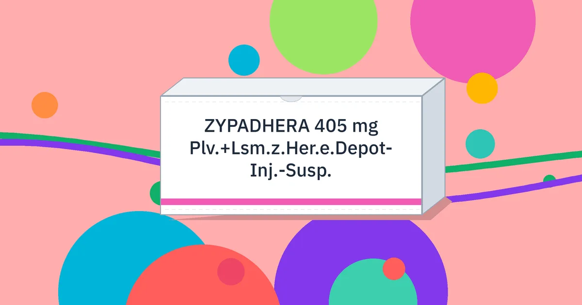 Symbolbild: Packung mit der Aufschrift ZYPADHERA 405 mg Plv.+Lsm.z.Her.e.Depot-Inj.-Susp. (PZN 16888714) – Verfügbarkeit und Bezug in Apotheken in Frankfurt am Main