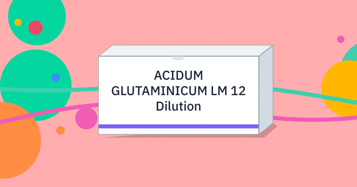 Symbolbild: Packung mit der Aufschrift ACIDUM GLUTAMINICUM LM 12 Dilution (PZN 13276502) – Verfügbarkeit und Bezug in Apotheken in Frankfurt am Main