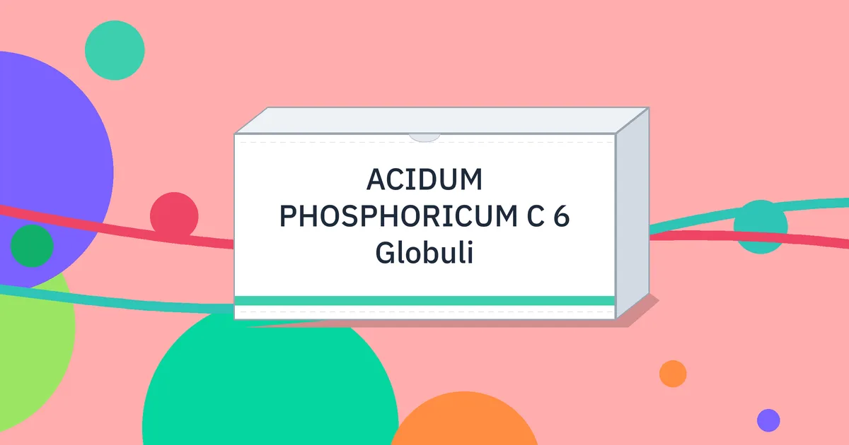 Symbolbild: Packung mit der Aufschrift ACIDUM PHOSPHORICUM C 6 Globuli (PZN 04201095) – Verfügbarkeit und Bezug in Apotheken in Frankfurt am Main