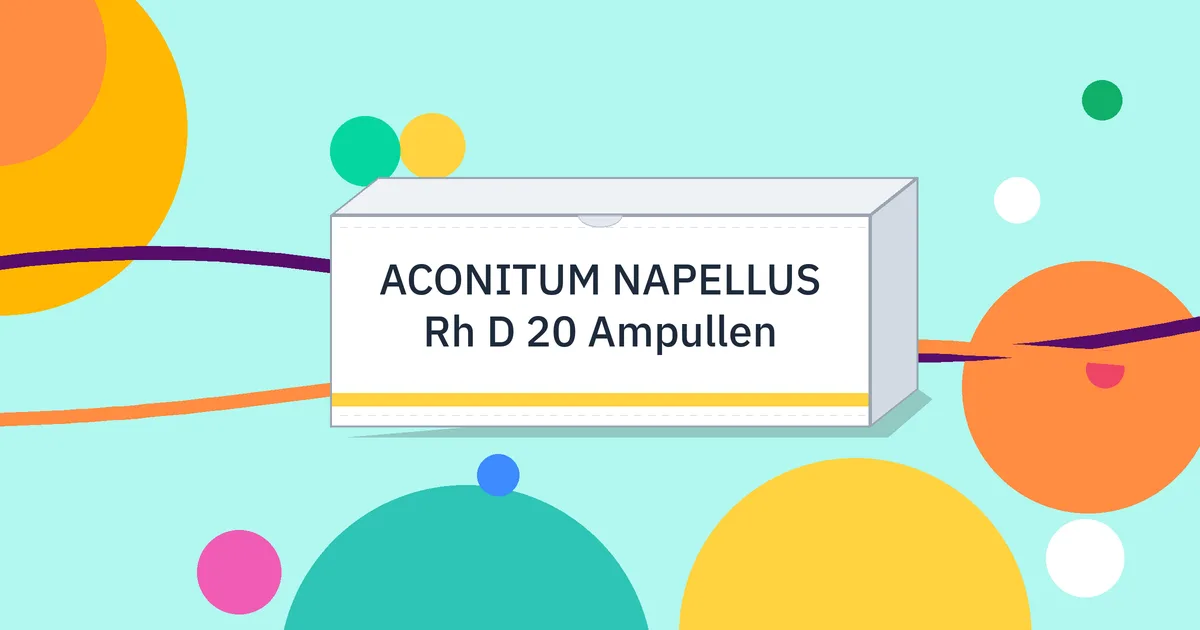 Symbolbild: Packung mit der Aufschrift ACONITUM NAPELLUS Rh D 20 Ampullen (PZN 01617122) – Verfügbarkeit und Bezug in Apotheken in Frankfurt am Main