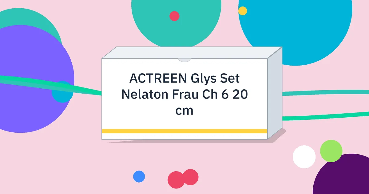 Symbolbild: Packung mit der Aufschrift ACTREEN Glys Set Nelaton Frau Ch 6 20 cm (PZN 19466066) – Verfügbarkeit und Bezug in Apotheken in Frankfurt am Main
