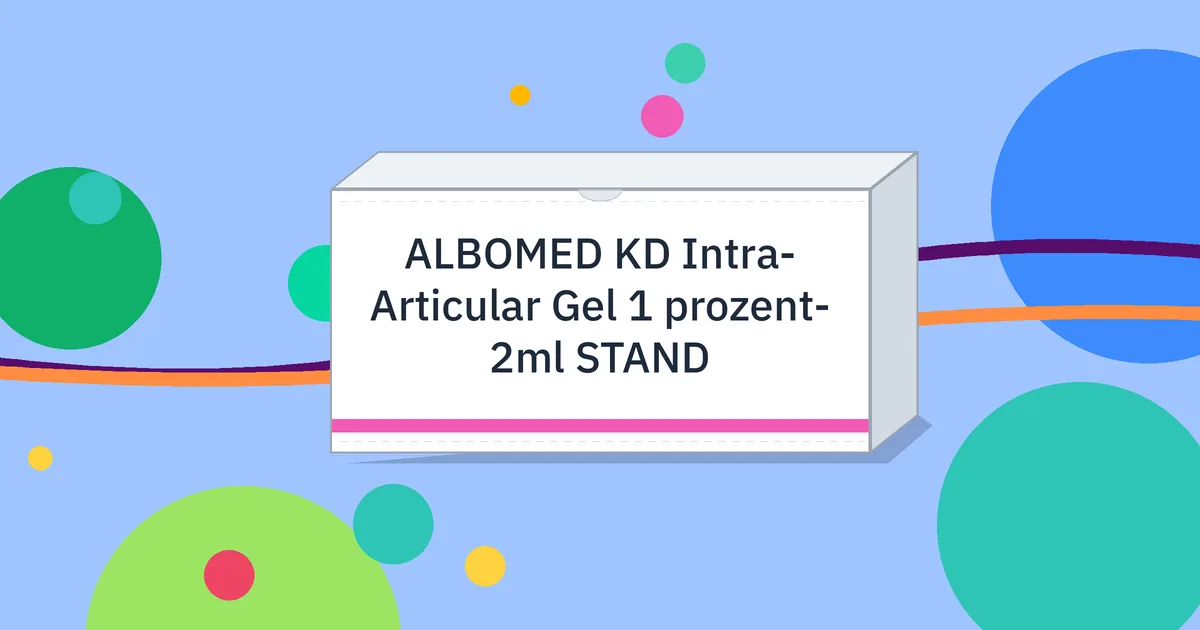 Symbolbild: Packung mit der Aufschrift ALBOMED KD Intra-Articular Gel 1 prozent-2ml STAND (PZN 19683289) – Verfügbarkeit und Bezug in Apotheken in Frankfurt am Main
