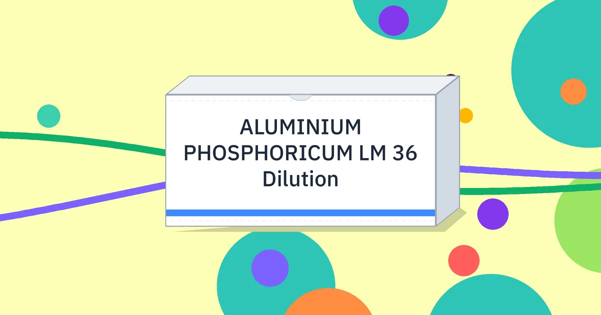 Symbolbild: Packung mit der Aufschrift ALUMINIUM PHOSPHORICUM LM 36 Dilution (PZN 13317388) – Verfügbarkeit und Bezug in Apotheken in Frankfurt am Main