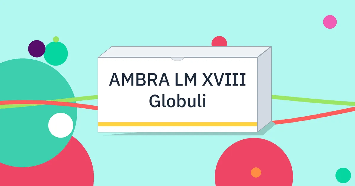 Symbolbild: Packung mit der Aufschrift AMBRA LM XVIII Globuli (PZN 02658577) – Verfügbarkeit und Bezug in Apotheken in Frankfurt am Main