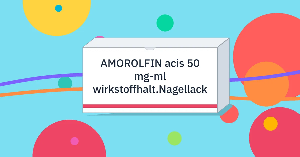 Symbolbild: Packung mit der Aufschrift AMOROLFIN acis 50 mg-ml wirkstoffhalt.Nagellack (PZN 15317441) – Verfügbarkeit und Bezug in Apotheken in Frankfurt am Main