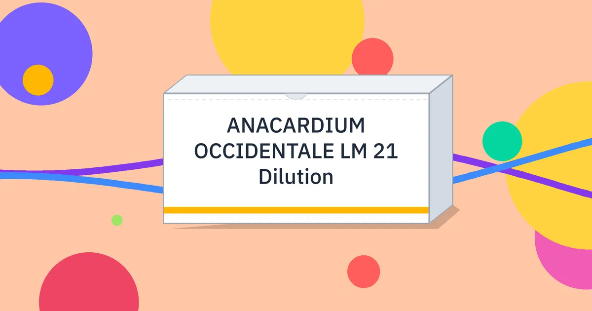 Symbolbild: Packung mit der Aufschrift ANACARDIUM OCCIDENTALE LM 21 Dilution (PZN 13327518) – Verfügbarkeit und Bezug in Apotheken in Frankfurt am Main