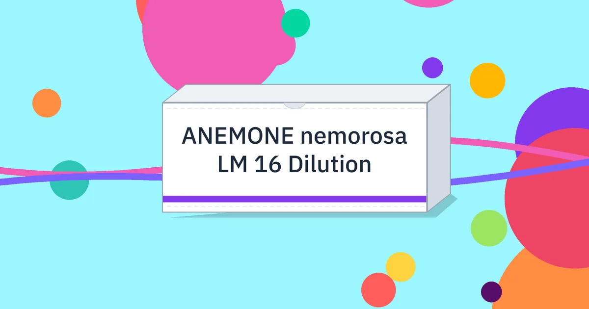 Symbolbild: Packung mit der Aufschrift ANEMONE nemorosa LM 16 Dilution (PZN 13366642) – Verfügbarkeit und Bezug in Apotheken in Frankfurt am Main
