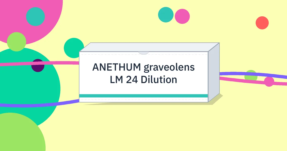 Symbolbild: Packung mit der Aufschrift ANETHUM graveolens LM 24 Dilution (PZN 16008245) – Verfügbarkeit und Bezug in Apotheken in Frankfurt am Main