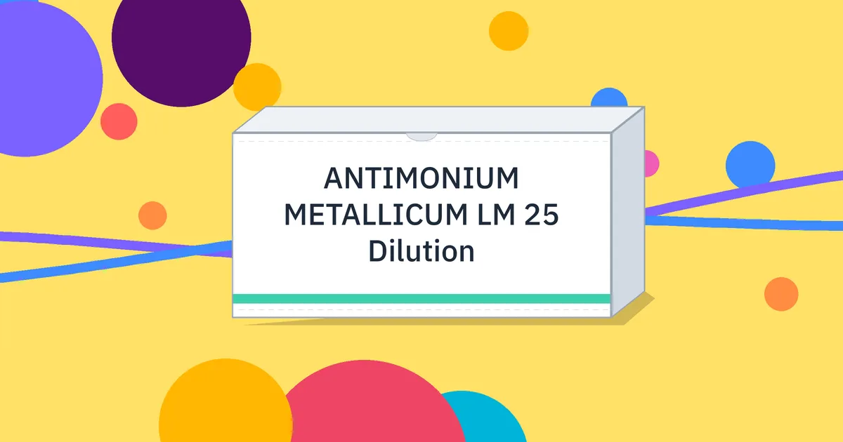 Symbolbild: Packung mit der Aufschrift ANTIMONIUM METALLICUM LM 25 Dilution (PZN 13373748) – Verfügbarkeit und Bezug in Apotheken in Frankfurt am Main