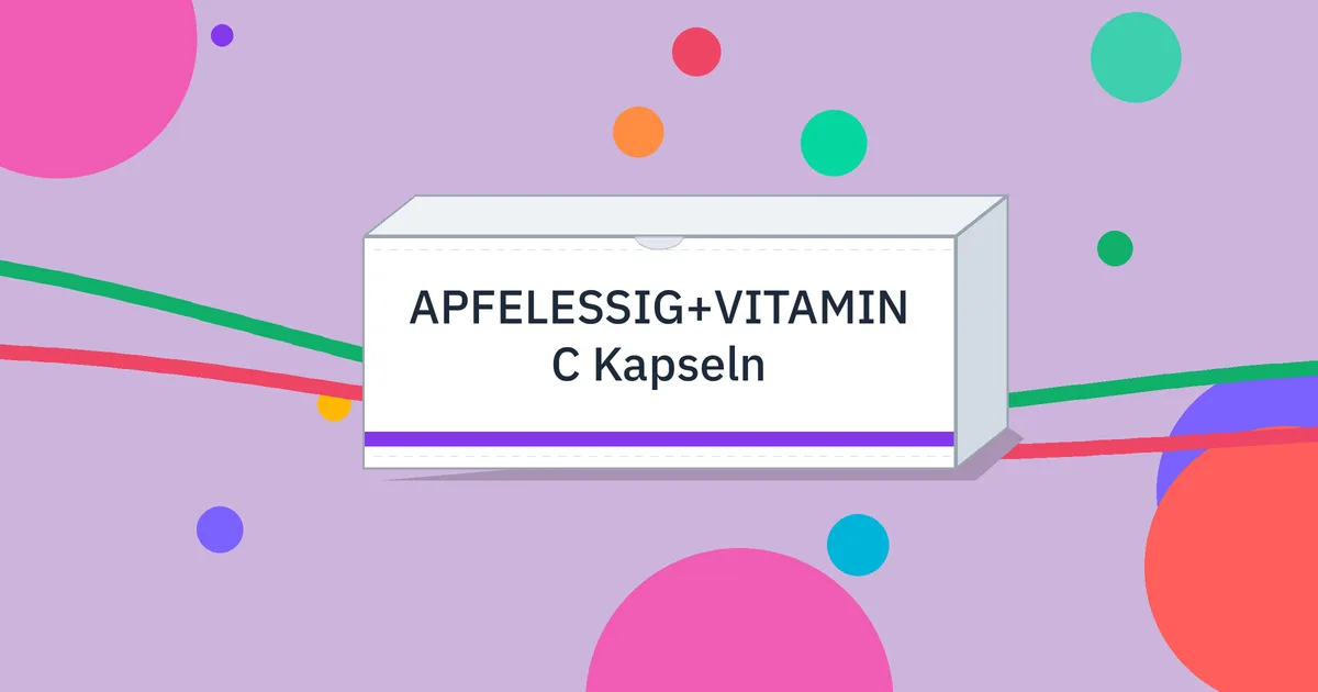 Symbolbild: Packung mit der Aufschrift APFELESSIG+VITAMIN C Kapseln (PZN 00694267) – Verfügbarkeit und Bezug in Apotheken in Frankfurt am Main