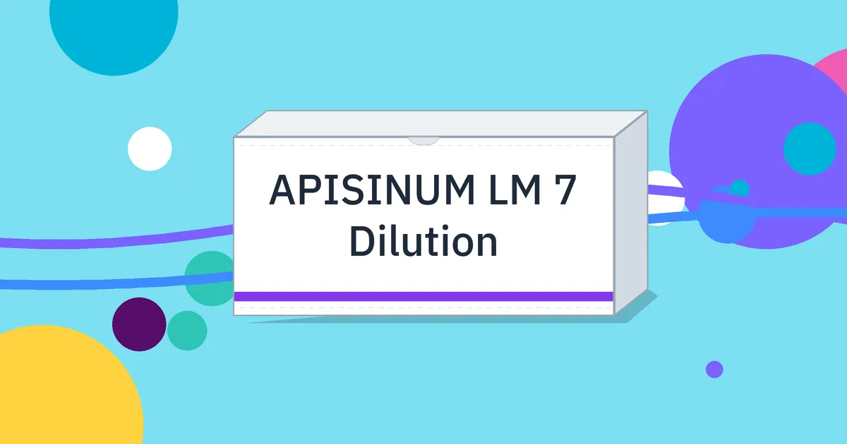 Symbolbild: Packung mit der Aufschrift APISINUM LM 7 Dilution (PZN 12456691) – Verfügbarkeit und Bezug in Apotheken in Frankfurt am Main