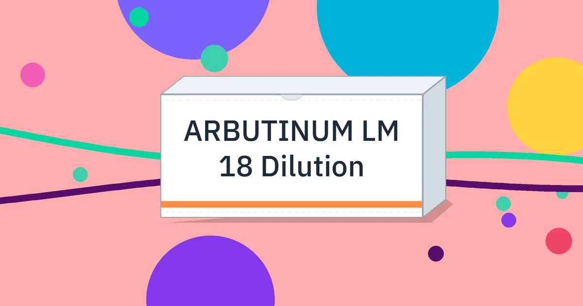 Symbolbild: Packung mit der Aufschrift ARBUTINUM LM 18 Dilution (PZN 13386745) – Verfügbarkeit und Bezug in Apotheken in Frankfurt am Main