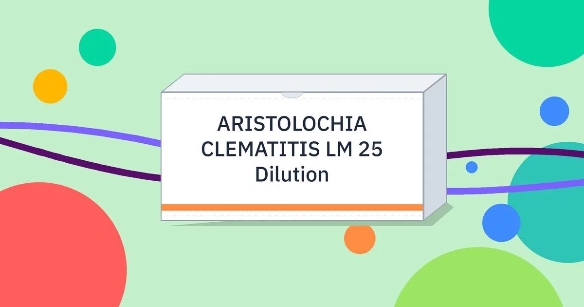 Symbolbild: Packung mit der Aufschrift ARISTOLOCHIA CLEMATITIS LM 25 Dilution (PZN 13391663) – Verfügbarkeit und Bezug in Apotheken in Frankfurt am Main