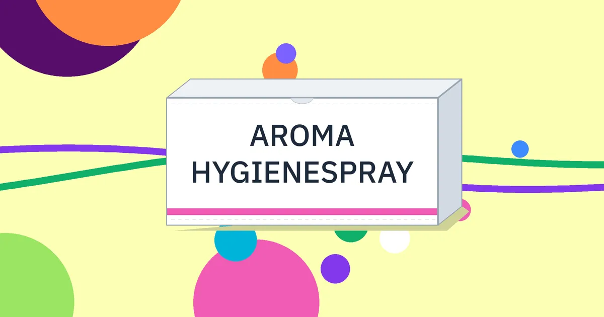Symbolbild: Packung mit der Aufschrift AROMA HYGIENESPRAY (PZN 16757047) – Verfügbarkeit und Bezug in Apotheken in Frankfurt am Main