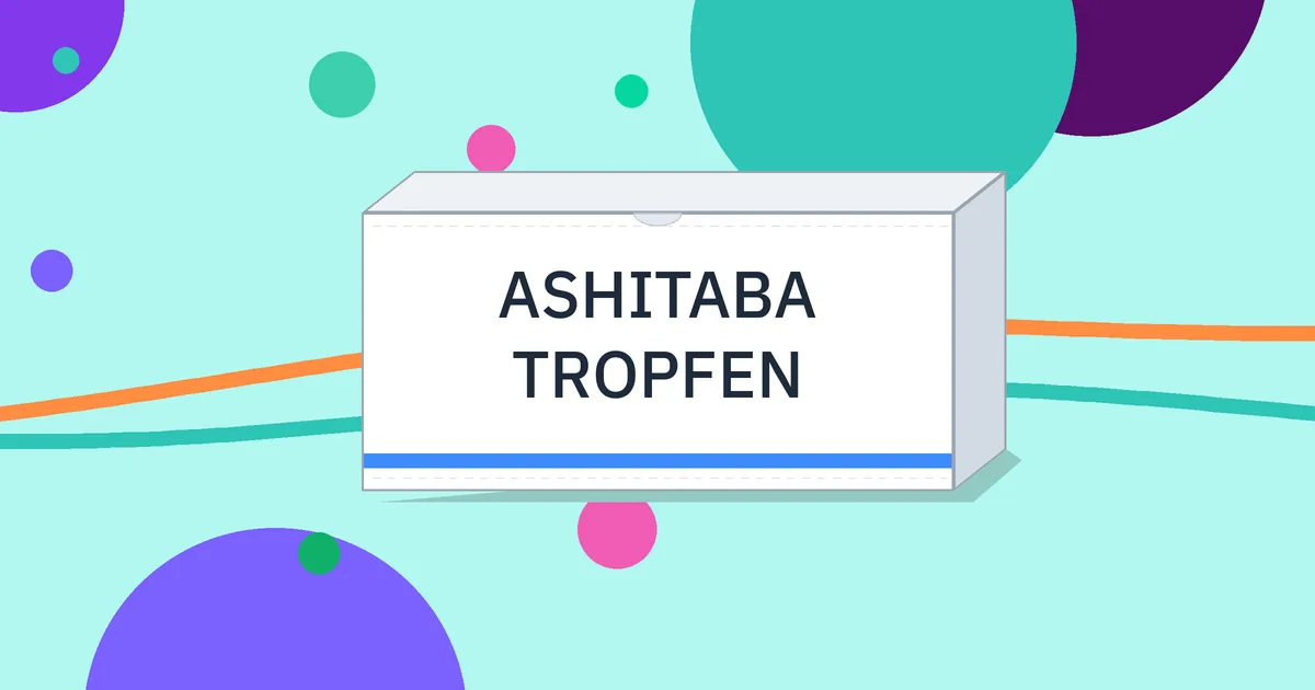 Symbolbild: Packung mit der Aufschrift ASHITABA TROPFEN (PZN 15230757) – Verfügbarkeit und Bezug in Apotheken in Frankfurt am Main