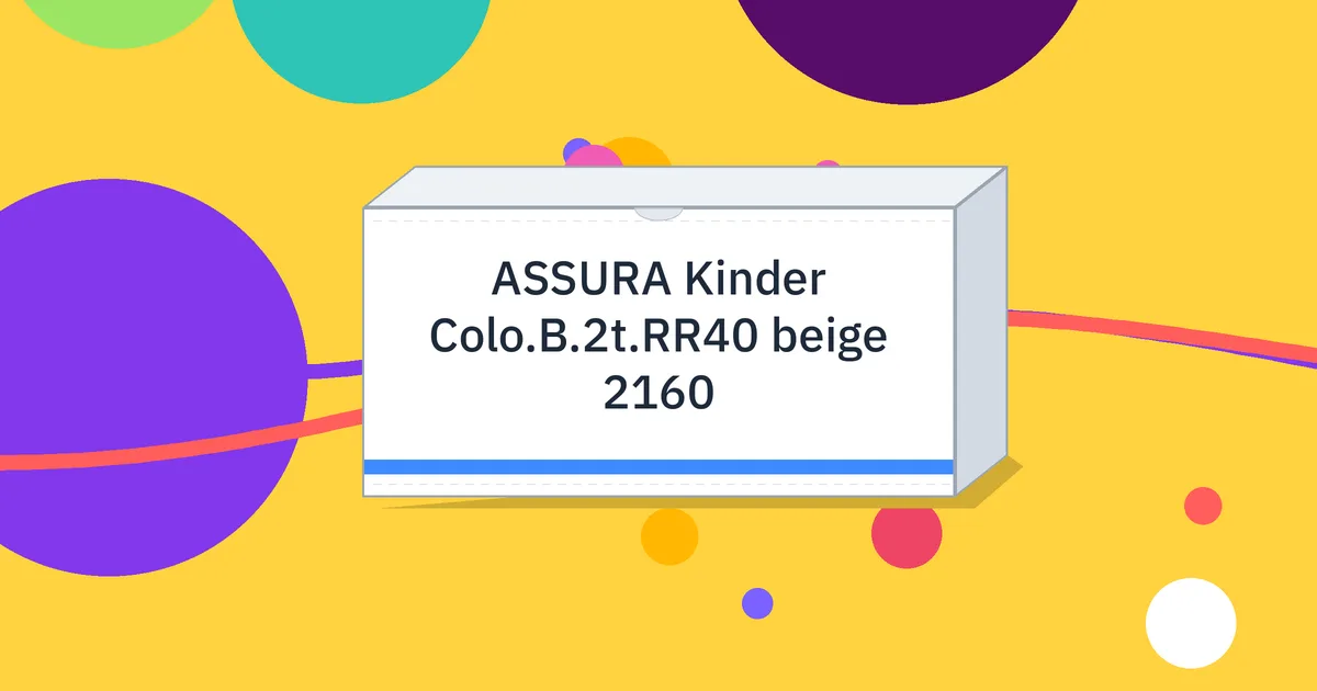 Symbolbild: Packung mit der Aufschrift ASSURA Kinder Colo.B.2t.RR40 beige 2160 (PZN 03982883) – Verfügbarkeit und Bezug in Apotheken in Frankfurt am Main