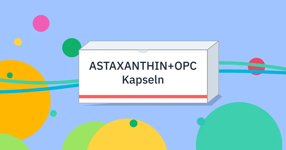 Symbolbild: Packung mit der Aufschrift ASTAXANTHIN+OPC Kapseln (PZN 19774307) – Verfügbarkeit und Bezug in Apotheken in Frankfurt am Main