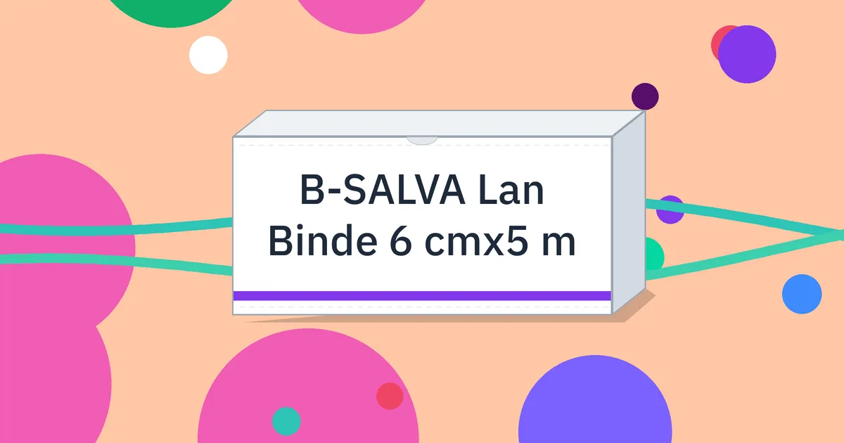Symbolbild: Packung mit der Aufschrift B-SALVA Lan Binde 6 cmx5 m (PZN 16744139) – Verfügbarkeit und Bezug in Apotheken in Frankfurt am Main