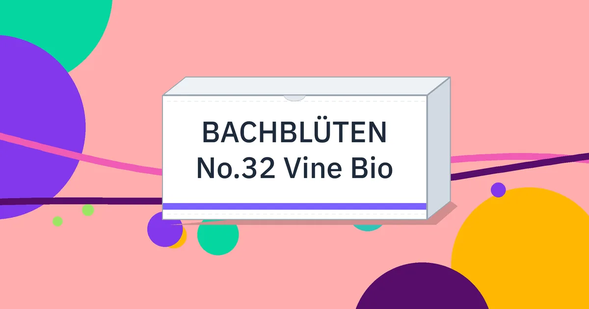 Symbolbild: Packung mit der Aufschrift BACHBLÜTEN No.32 Vine Bio (PZN 10310836) – Verfügbarkeit und Bezug in Apotheken in Frankfurt am Main