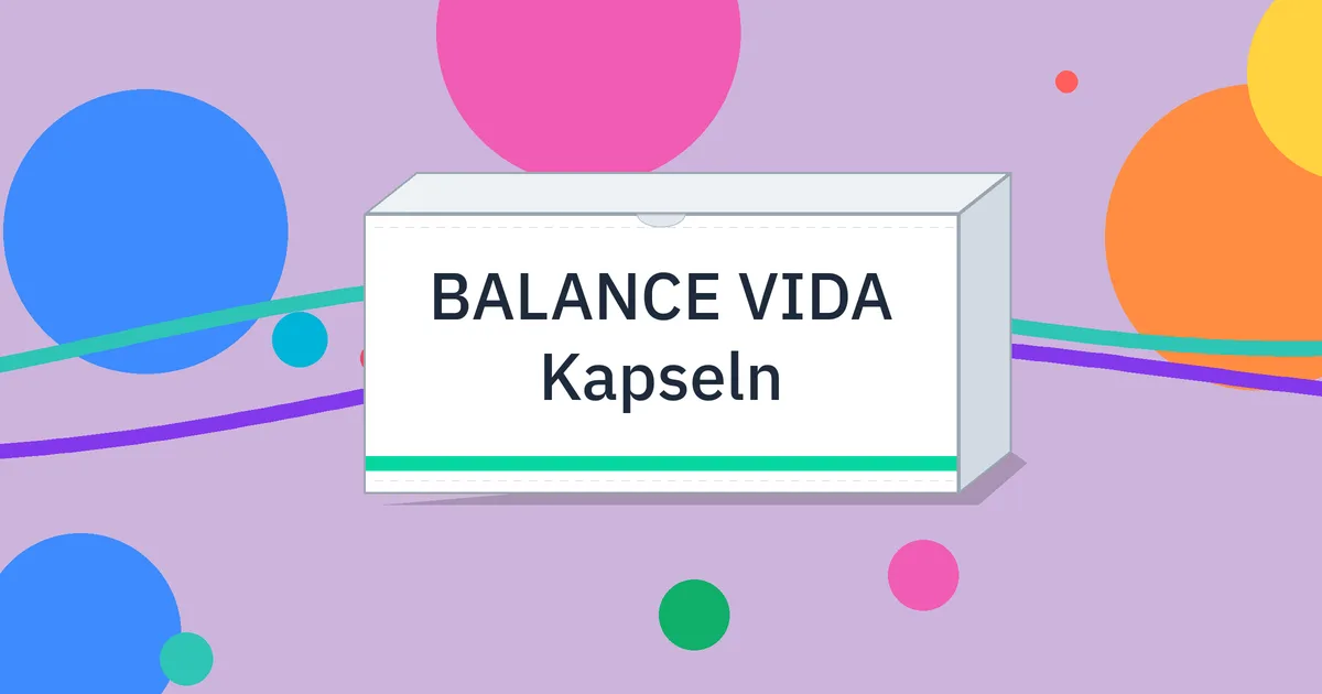 Symbolbild: Packung mit der Aufschrift BALANCE VIDA Kapseln (PZN 19298640) – Verfügbarkeit und Bezug in Apotheken in Frankfurt am Main