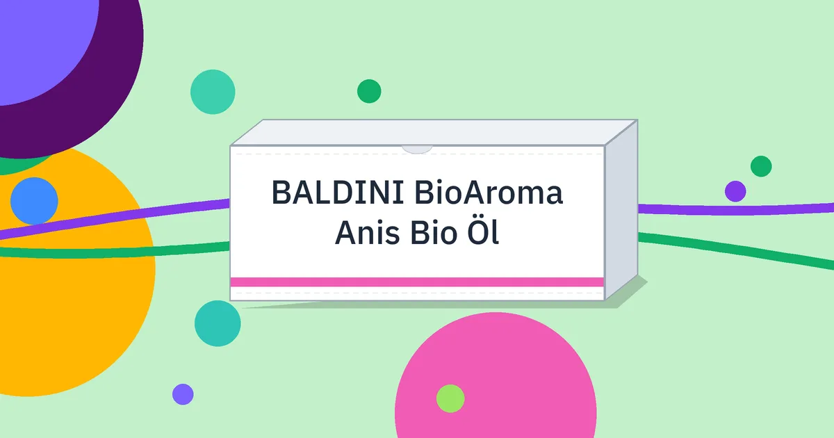 Symbolbild: Packung mit der Aufschrift BALDINI BioAroma Anis Bio Öl (PZN 12436702) – Verfügbarkeit und Bezug in Apotheken in Frankfurt am Main