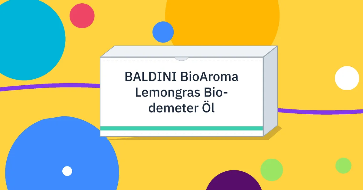 Symbolbild: Packung mit der Aufschrift BALDINI BioAroma Lemongras Bio-demeter Öl (PZN 12436725) – Verfügbarkeit und Bezug in Apotheken in Frankfurt am Main
