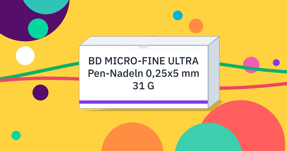 Symbolbild: Packung mit der Aufschrift BD MICRO-FINE ULTRA Pen-Nadeln 0,25x5 mm 31 G (PZN 13422369) – Verfügbarkeit und Bezug in Apotheken in Frankfurt am Main