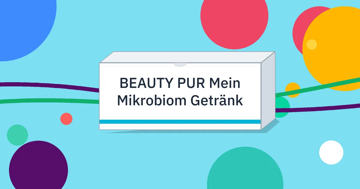 Symbolbild: Packung mit der Aufschrift BEAUTY PUR Mein Mikrobiom Getränk (PZN 18366055) – Verfügbarkeit und Bezug in Apotheken in Frankfurt am Main