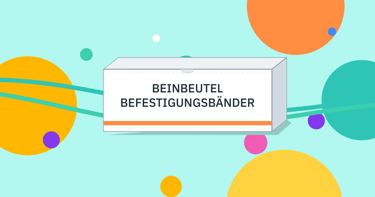 Symbolbild: Packung mit der Aufschrift BEINBEUTEL BEFESTIGUNGSBÄNDER (PZN 13427852) – Verfügbarkeit und Bezug in Apotheken in Frankfurt am Main
