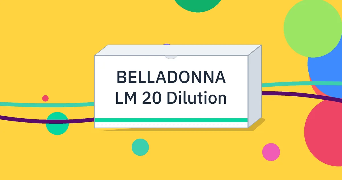 Symbolbild: Packung mit der Aufschrift BELLADONNA LM 20 Dilution (PZN 12791254) – Verfügbarkeit und Bezug in Apotheken in Frankfurt am Main