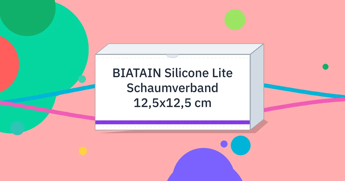 Symbolbild: Packung mit der Aufschrift BIATAIN Silicone Lite Schaumverband 12,5x12,5 cm (PZN 13984883) – Verfügbarkeit und Bezug in Apotheken in Frankfurt am Main