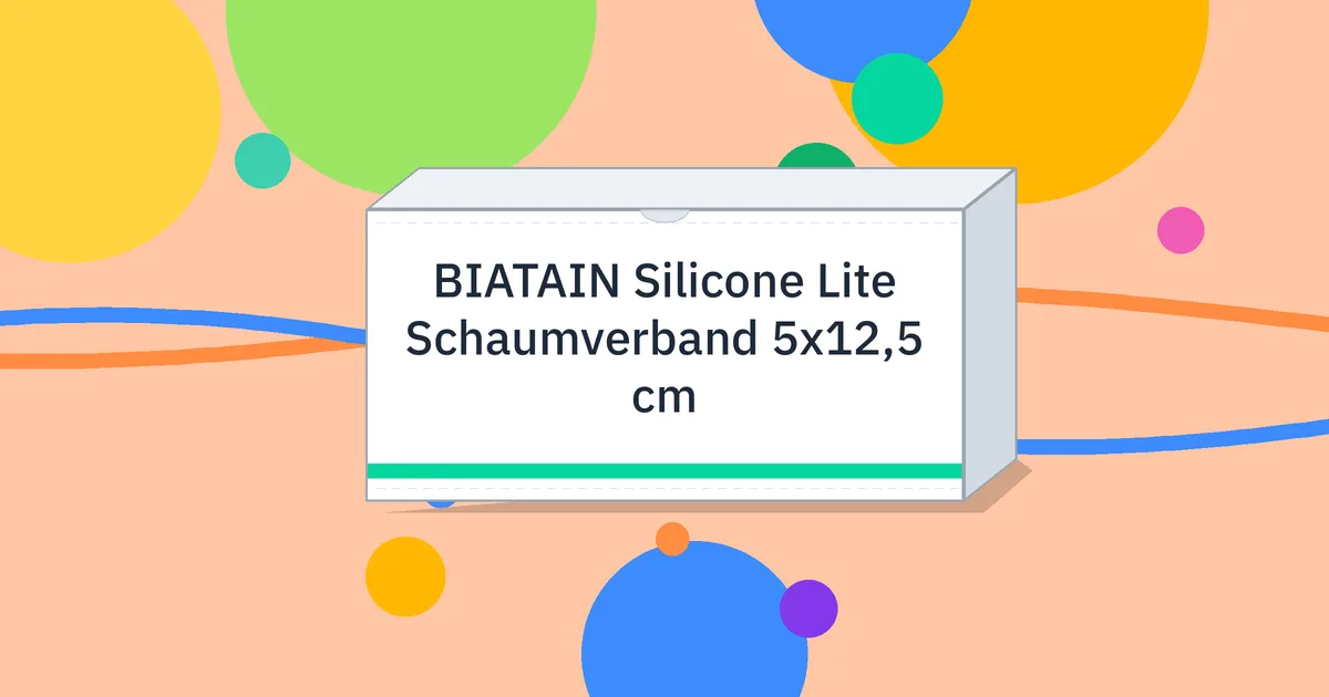 Symbolbild: Packung mit der Aufschrift BIATAIN Silicone Lite Schaumverband 5x12,5 cm (PZN 12469297) – Verfügbarkeit und Bezug in Apotheken in Frankfurt am Main