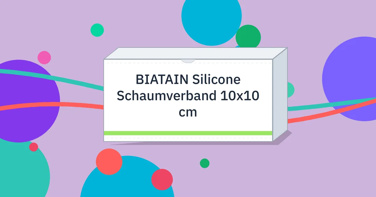 Symbolbild: Packung mit der Aufschrift BIATAIN Silicone Schaumverband 10x10 cm (PZN 11597113) – Verfügbarkeit und Bezug in Apotheken in Frankfurt am Main
