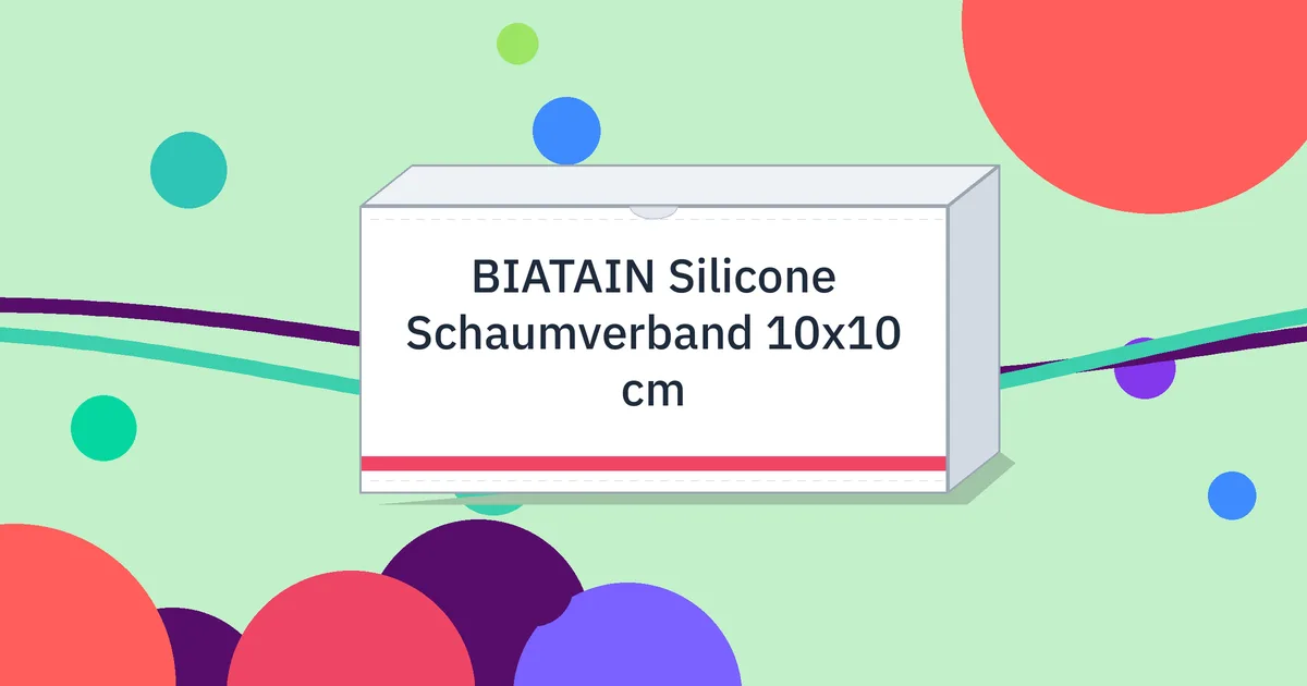 Symbolbild: Packung mit der Aufschrift BIATAIN Silicone Schaumverband 10x10 cm (PZN 18776221) – Verfügbarkeit und Bezug in Apotheken in Frankfurt am Main