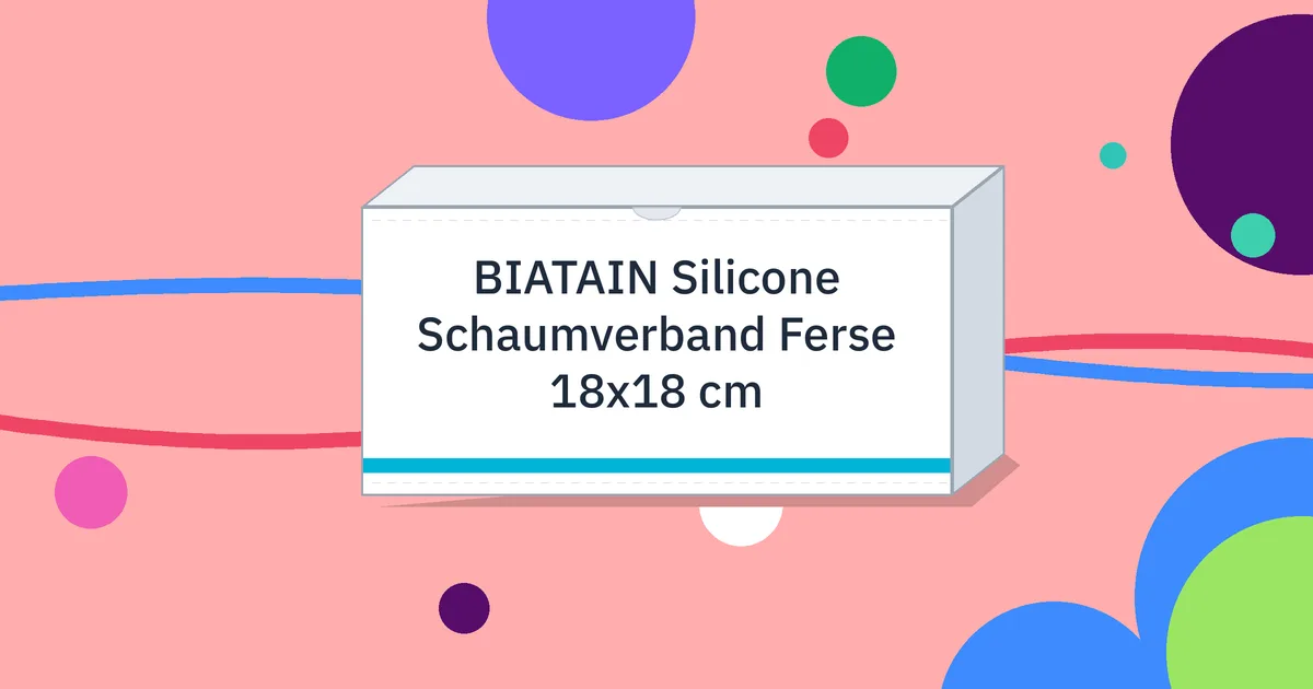 Symbolbild: Packung mit der Aufschrift BIATAIN Silicone Schaumverband Ferse 18x18 cm (PZN 15210453) – Verfügbarkeit und Bezug in Apotheken in Frankfurt am Main