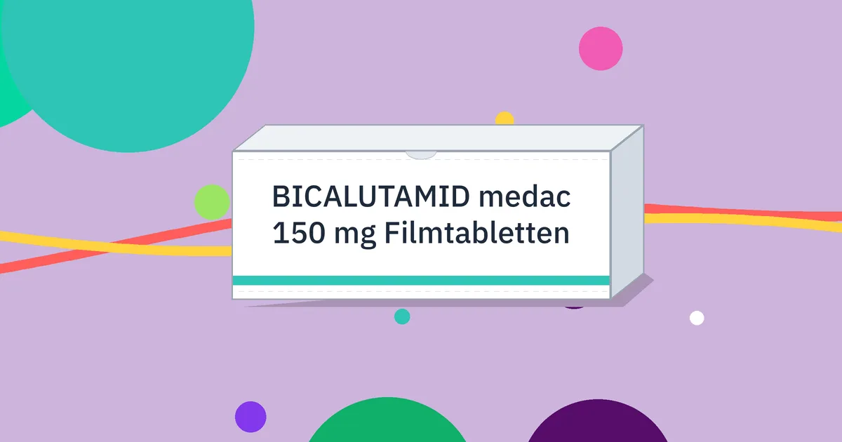 Symbolbild: Packung mit der Aufschrift BICALUTAMID medac 150 mg Filmtabletten (PZN 01712524) – Verfügbarkeit und Bezug in Apotheken in Frankfurt am Main
