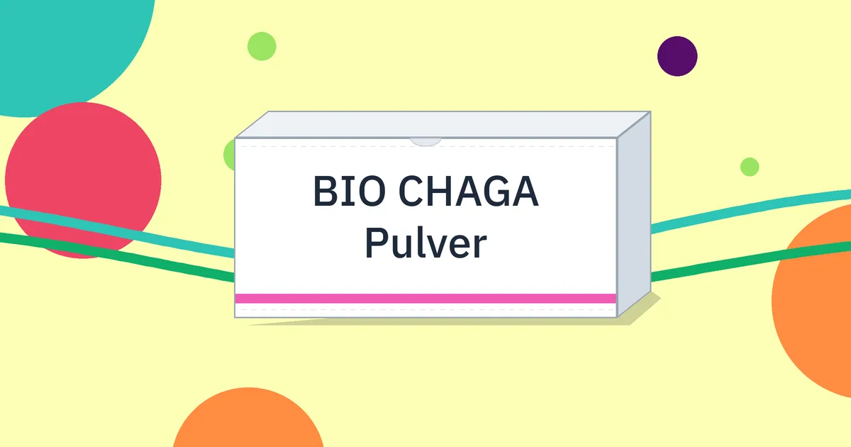 Symbolbild: Packung mit der Aufschrift BIO CHAGA Pulver (PZN 19892780) – Verfügbarkeit und Bezug in Apotheken in Frankfurt am Main