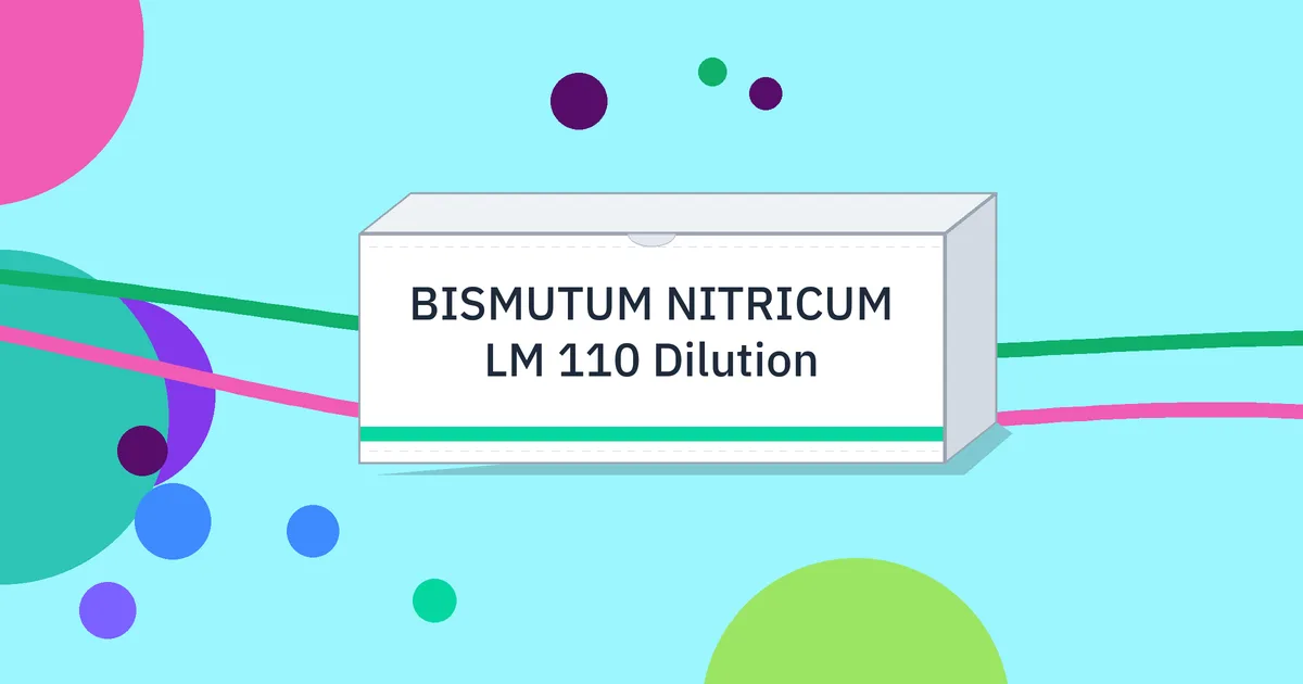 Symbolbild: Packung mit der Aufschrift BISMUTUM NITRICUM LM 110 Dilution (PZN 13387503) – Verfügbarkeit und Bezug in Apotheken in Frankfurt am Main