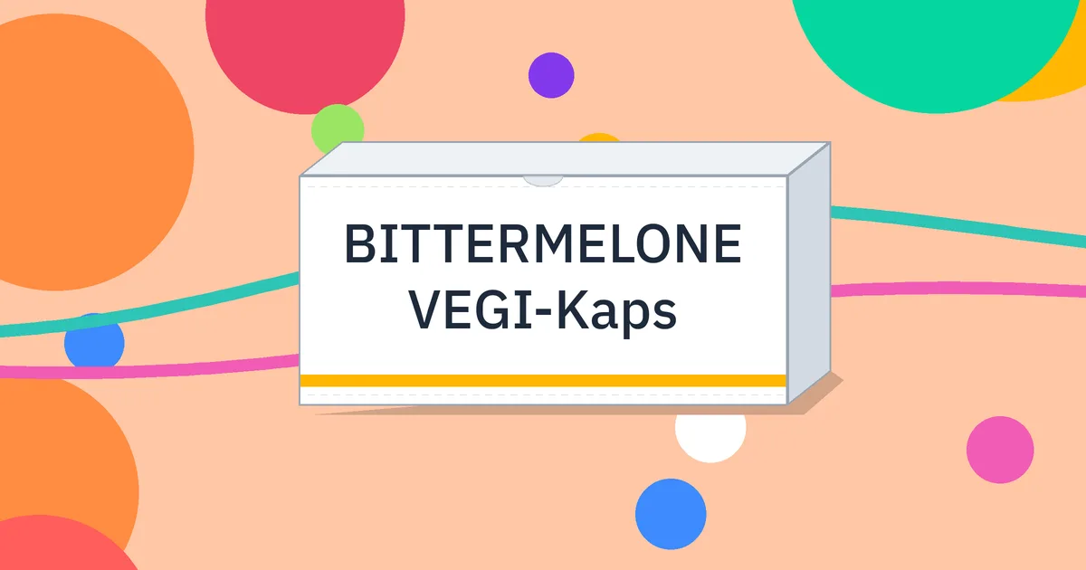 Symbolbild: Packung mit der Aufschrift BITTERMELONE VEGI-Kaps (PZN 13863866) – Verfügbarkeit und Bezug in Apotheken in Frankfurt am Main
