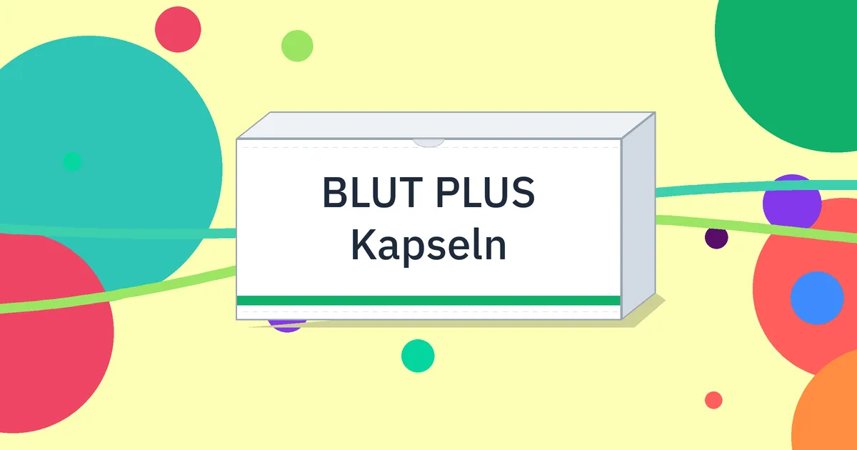 Symbolbild: Packung mit der Aufschrift BLUT PLUS Kapseln (PZN 19469308) – Verfügbarkeit und Bezug in Apotheken in Frankfurt am Main