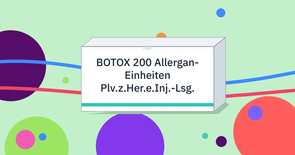 Symbolbild: Packung mit der Aufschrift BOTOX 200 Allergan-Einheiten Plv.z.Her.e.Inj.-Lsg. (PZN 17668802) – Verfügbarkeit und Bezug in Apotheken in Frankfurt am Main