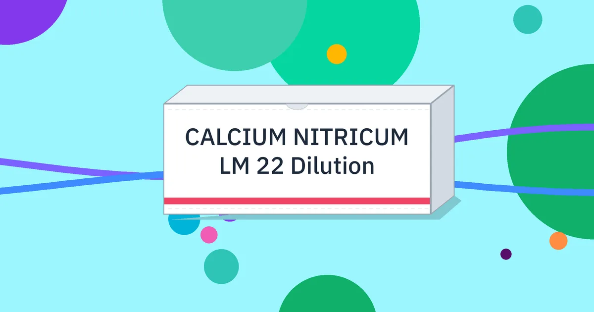 Symbolbild: Packung mit der Aufschrift CALCIUM NITRICUM LM 22 Dilution (PZN 13409848) – Verfügbarkeit und Bezug in Apotheken in Frankfurt am Main