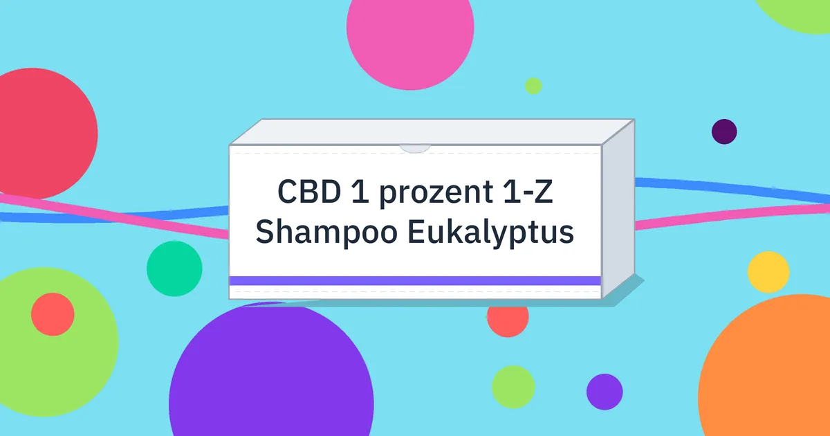 Symbolbild: Packung mit der Aufschrift CBD 1 prozent 1-Z Shampoo Eukalyptus (PZN 18731543) – Verfügbarkeit und Bezug in Apotheken in Frankfurt am Main