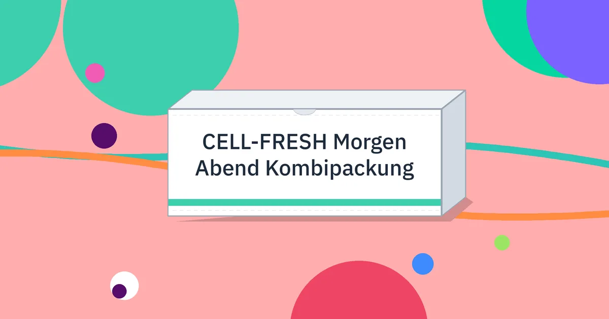 Symbolbild: Packung mit der Aufschrift CELL-FRESH Morgen Abend Kombipackung (PZN 19093731) – Verfügbarkeit und Bezug in Apotheken in Frankfurt am Main