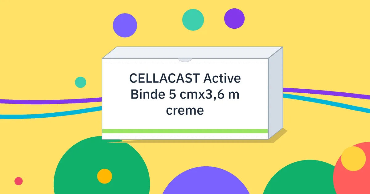 Symbolbild: Packung mit der Aufschrift CELLACAST Active Binde 5 cmx3,6 m creme (PZN 14251645) – Verfügbarkeit und Bezug in Apotheken in Frankfurt am Main